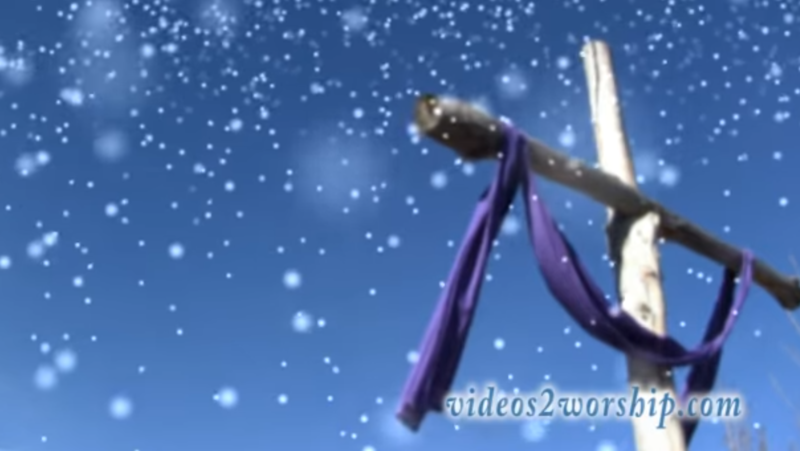 Cross And Snow: Winter Background | Videos2Worship