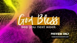 God Bless Colorful Graphics Background | Videos2Worship