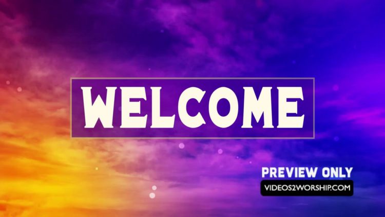 Colorful Clouds Welcome Title Graphics Loop | Videos2Worship