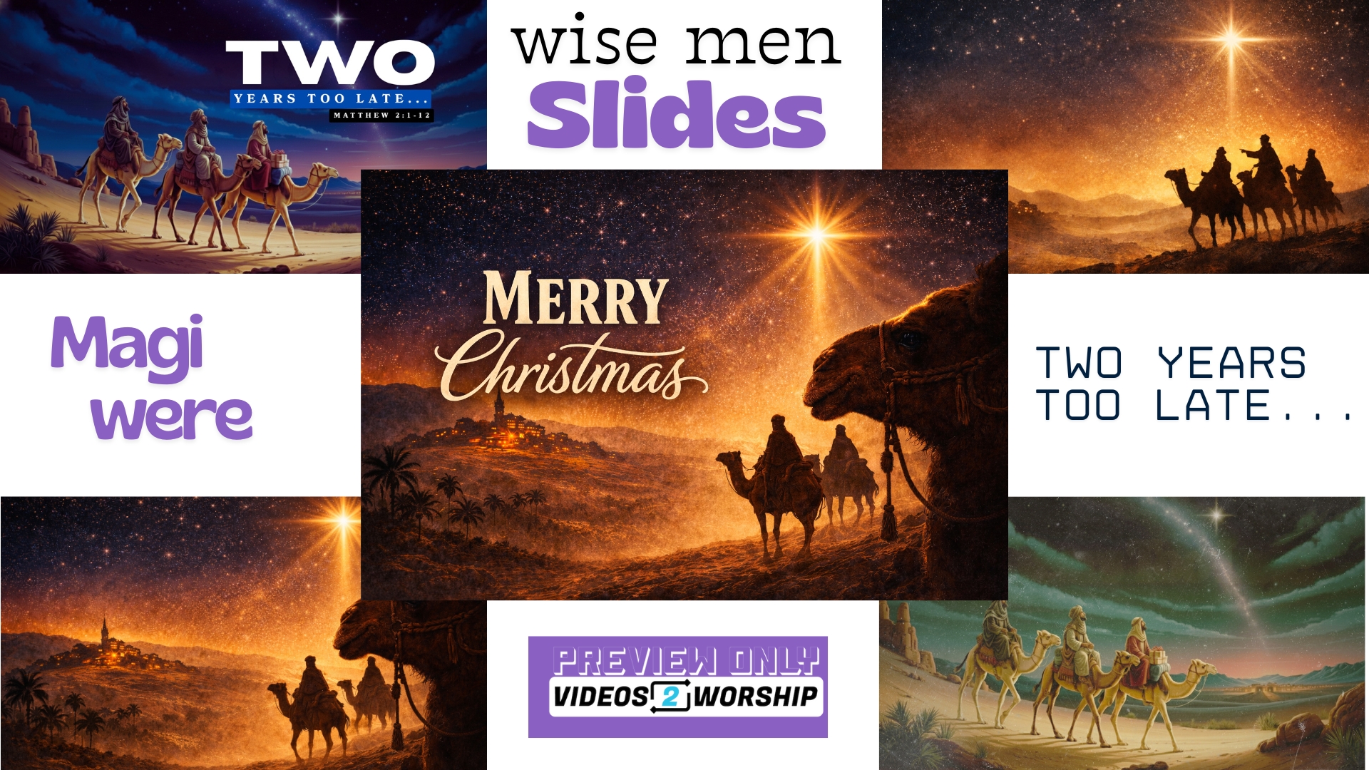 Wise Men Journey Slides — 10 Christmas Image Backgrounds ...